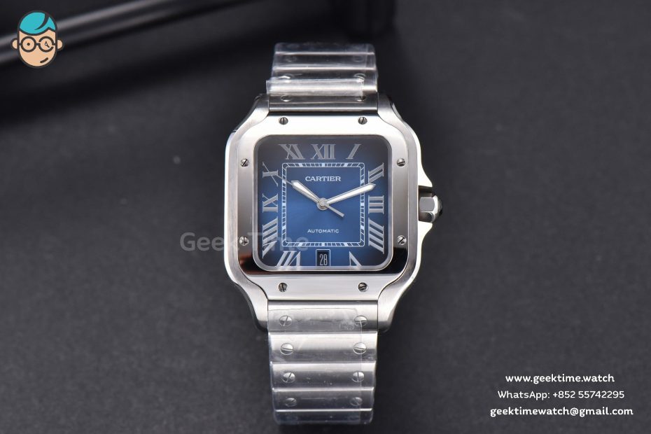 Santos Cartier XL BVF 40MM Blue Dial SS Bracelet MIYOTA 9019 - GeekTime