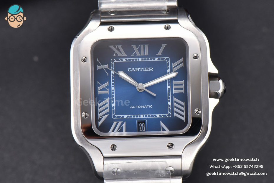 Santos Cartier XL BVF 40MM Blue Dial SS Bracelet MIYOTA 9019 - GeekTime